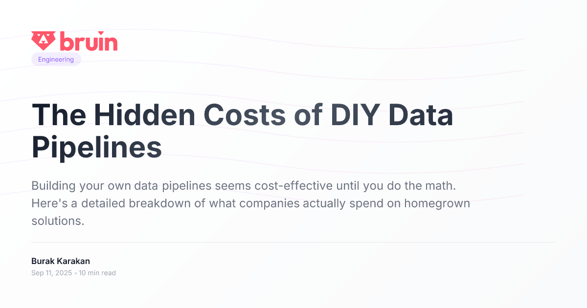 The Hidden Costs of DIY Data Pipelines