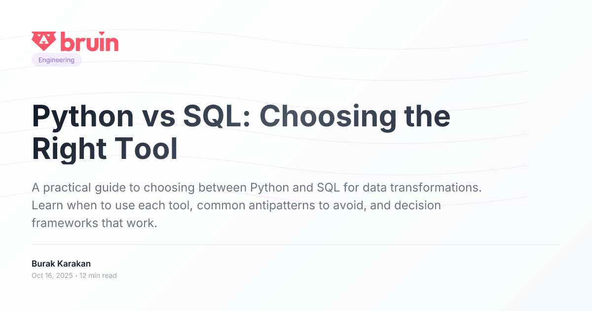 Python vs SQL: Choosing the Right Tool