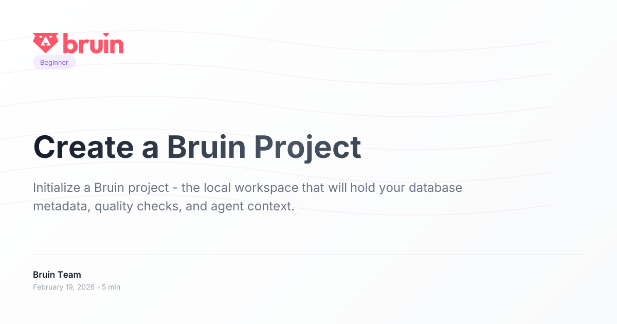 Create a Bruin Project